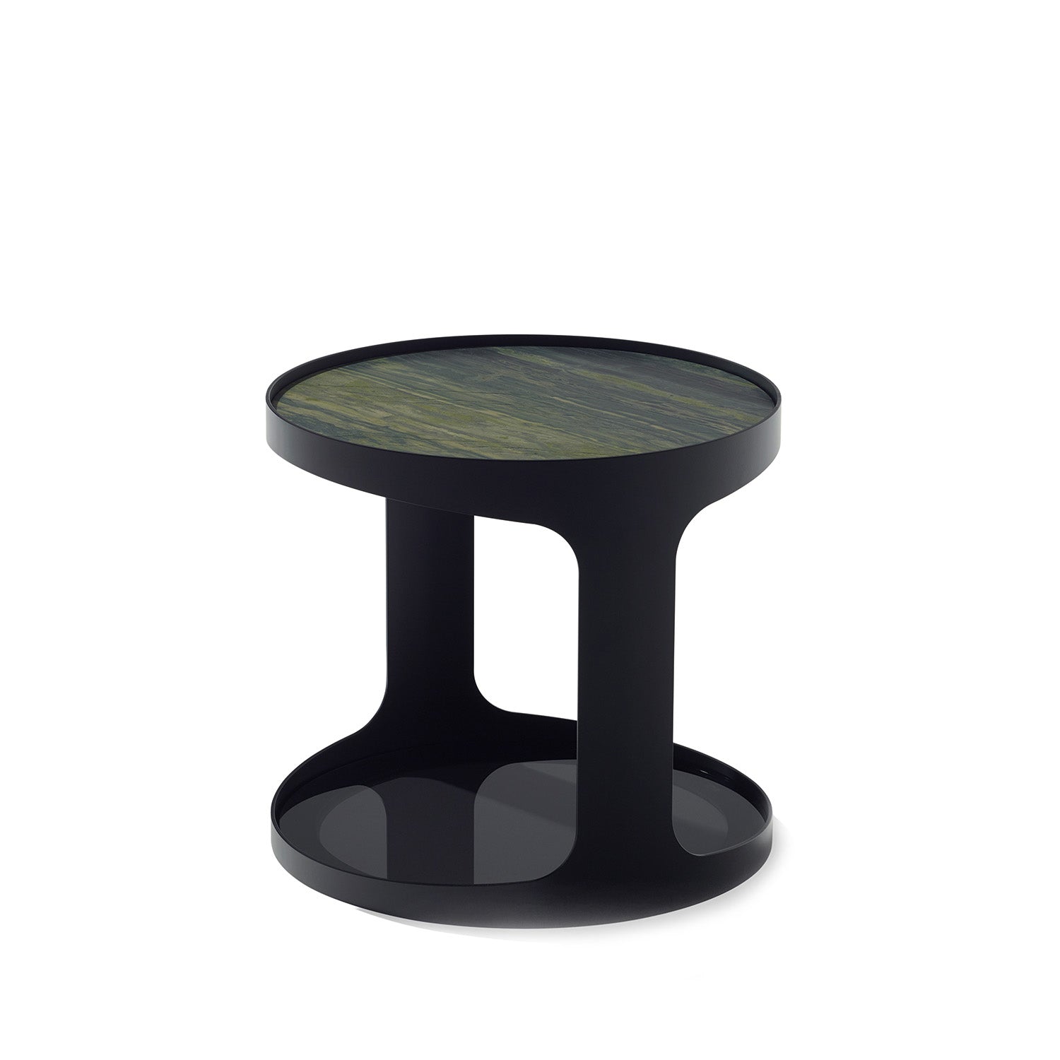 draenert | colin side table | verde bamboo stone + grey glass + black – top3 by design