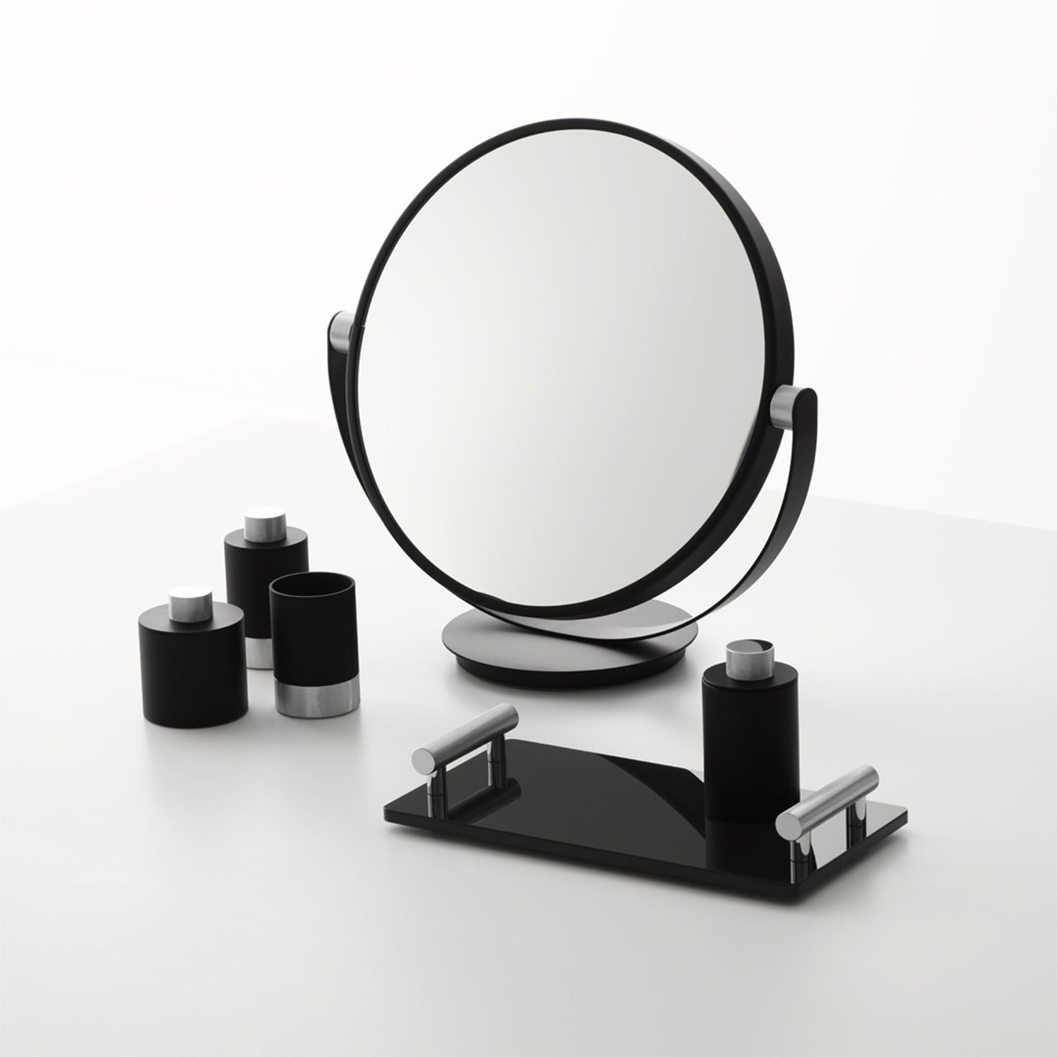 decor walther | CLUB series | table mirror rotating | matte black ...