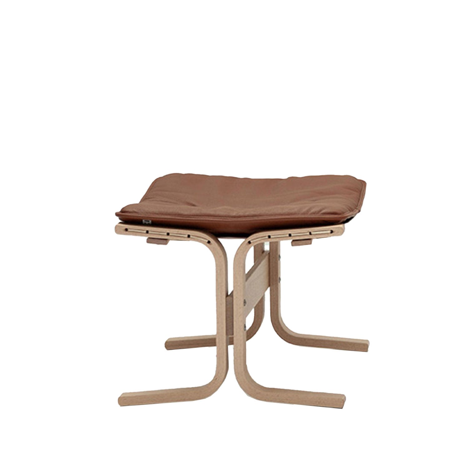 lk hjelle | siesta fiora 309 footstool | oak + rustical tan leather ...