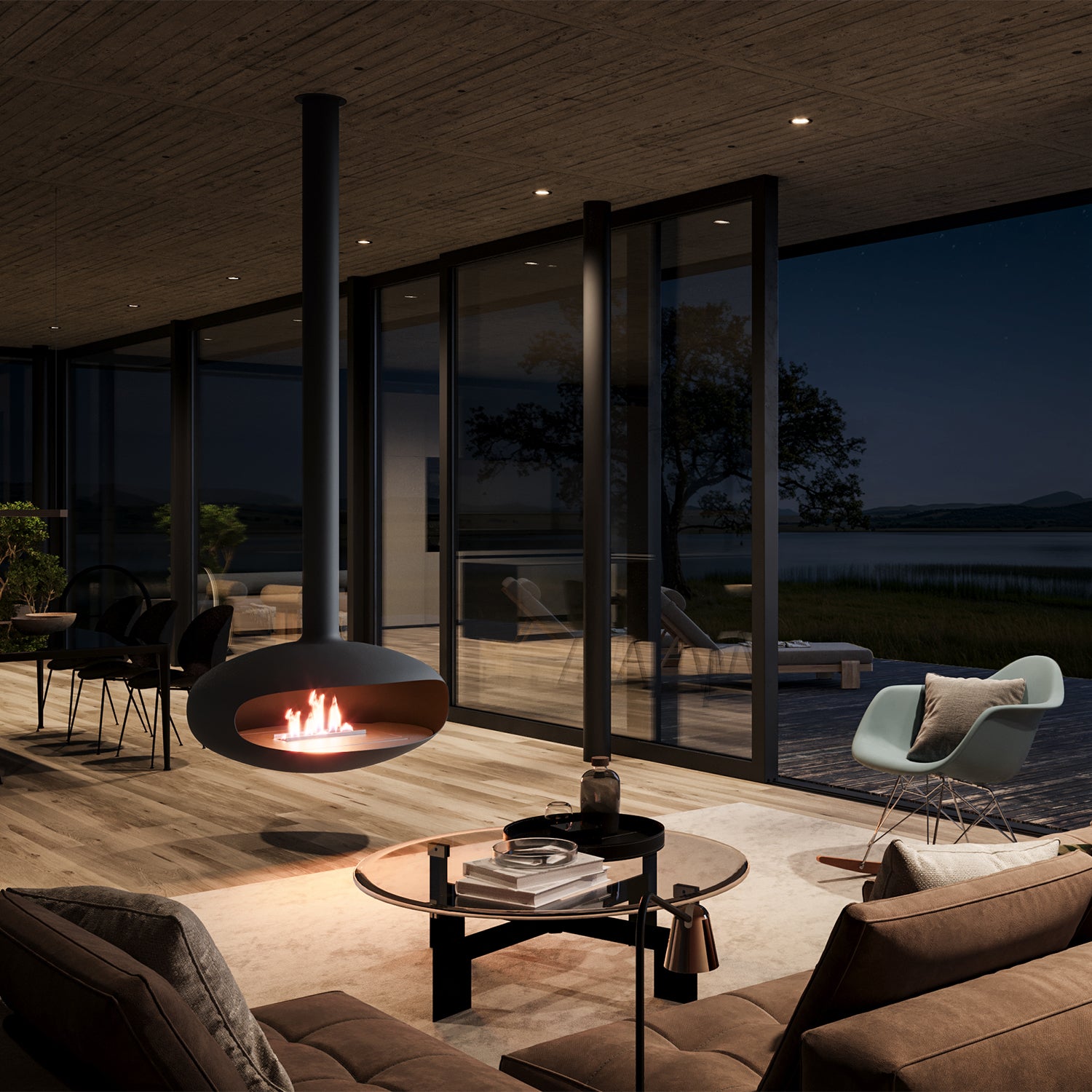 icon fires | the iconic 900 hanging fireplace | matte black – top3 by ...