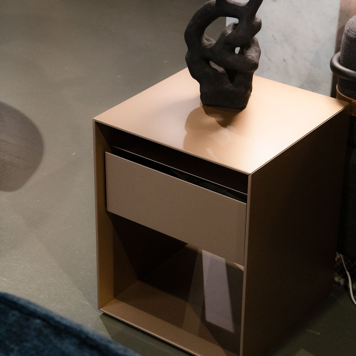 moeller design | RAG BOX K40 | chest with 1 drawer | metallic bronze ...