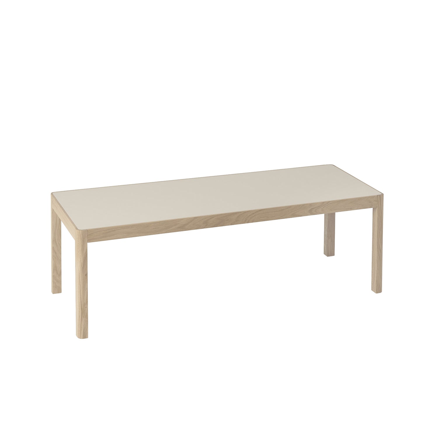 muuto | workshop coffee table | oak + warm grey linoleum 120cm – top3 ...