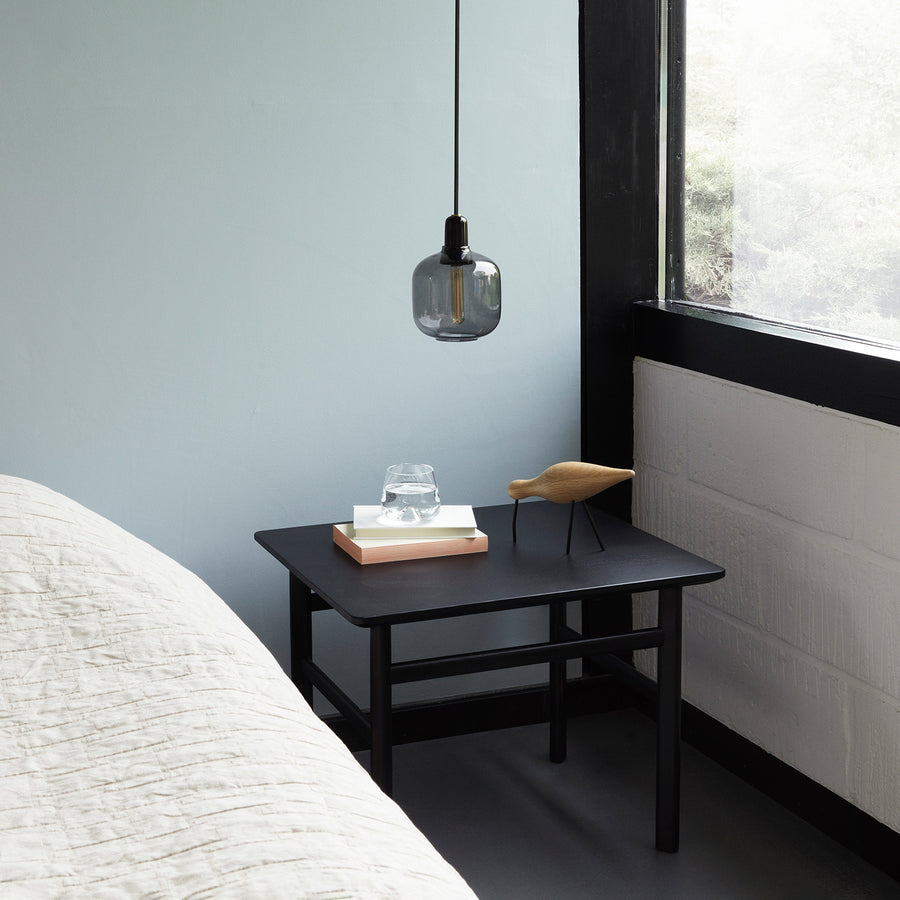 normann copenhagen | amp pendant lamp | smoke + black | small - EX DIS ...