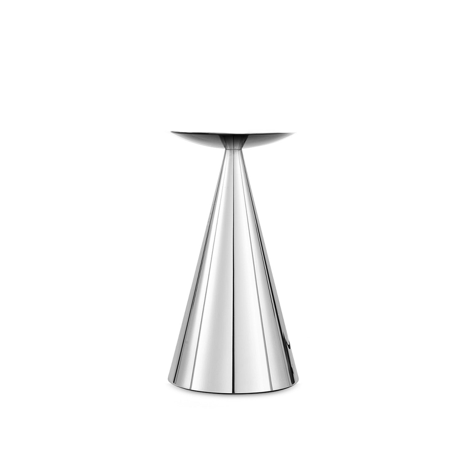 tom dixon | cone table base fitting small | fat silver – top3 by design