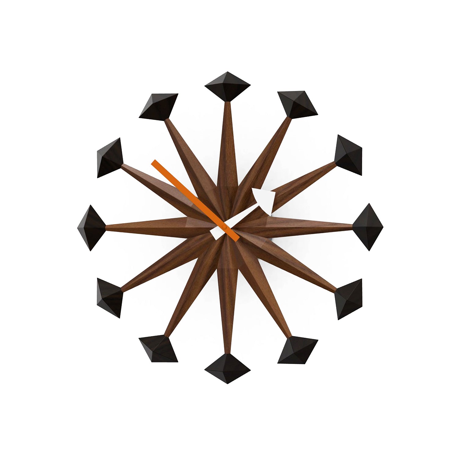 vitra | george nelson polygon clock | walnut – top3 by design