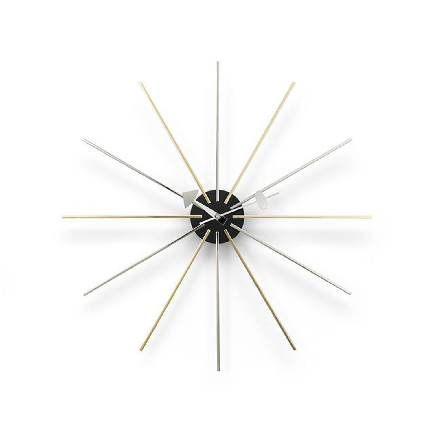 vitra | george nelson star clock | chrome + brass – top3 by design