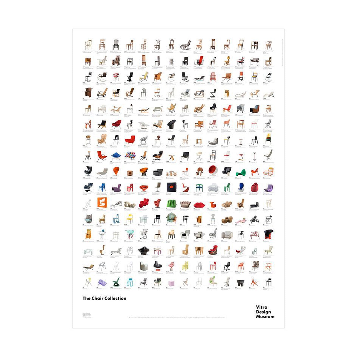 vitra | design museum chair collection poster – top3 by design