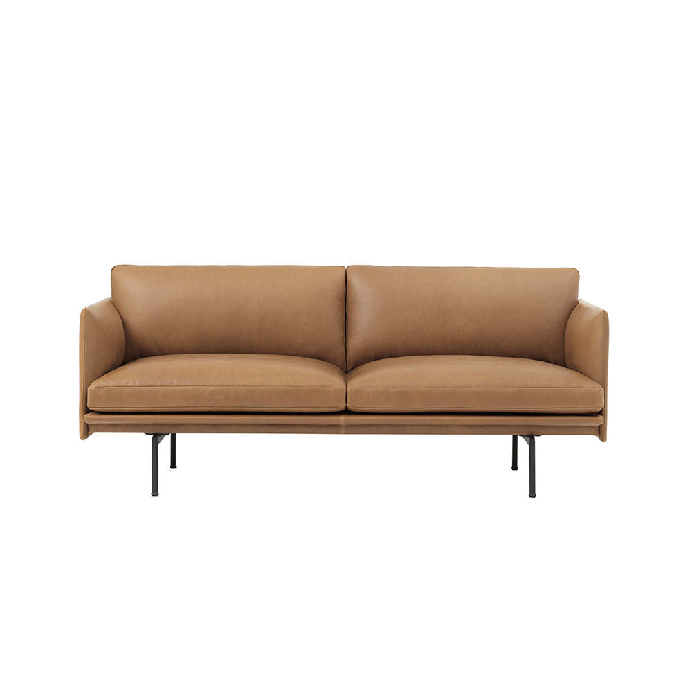 muuto | outline sofa 2 seater | refine leather cognac – top3 by design
