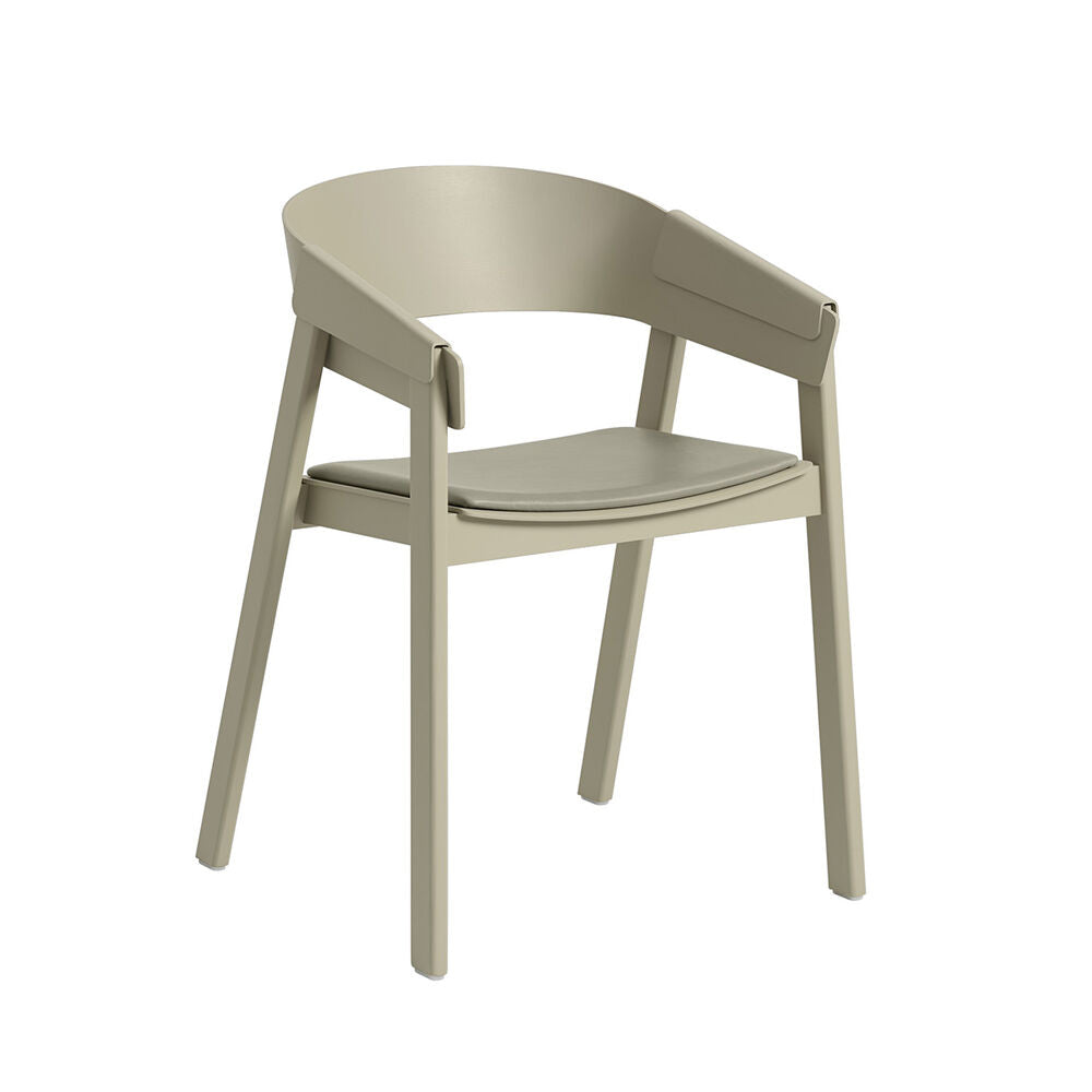 muuto | cover armchair | dark beige + stone leather – top3 by design