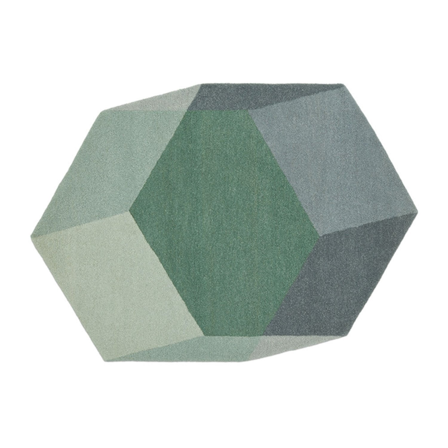 puik | iso hexagon floor rug 200x142cm | green - LC – top3 by design
